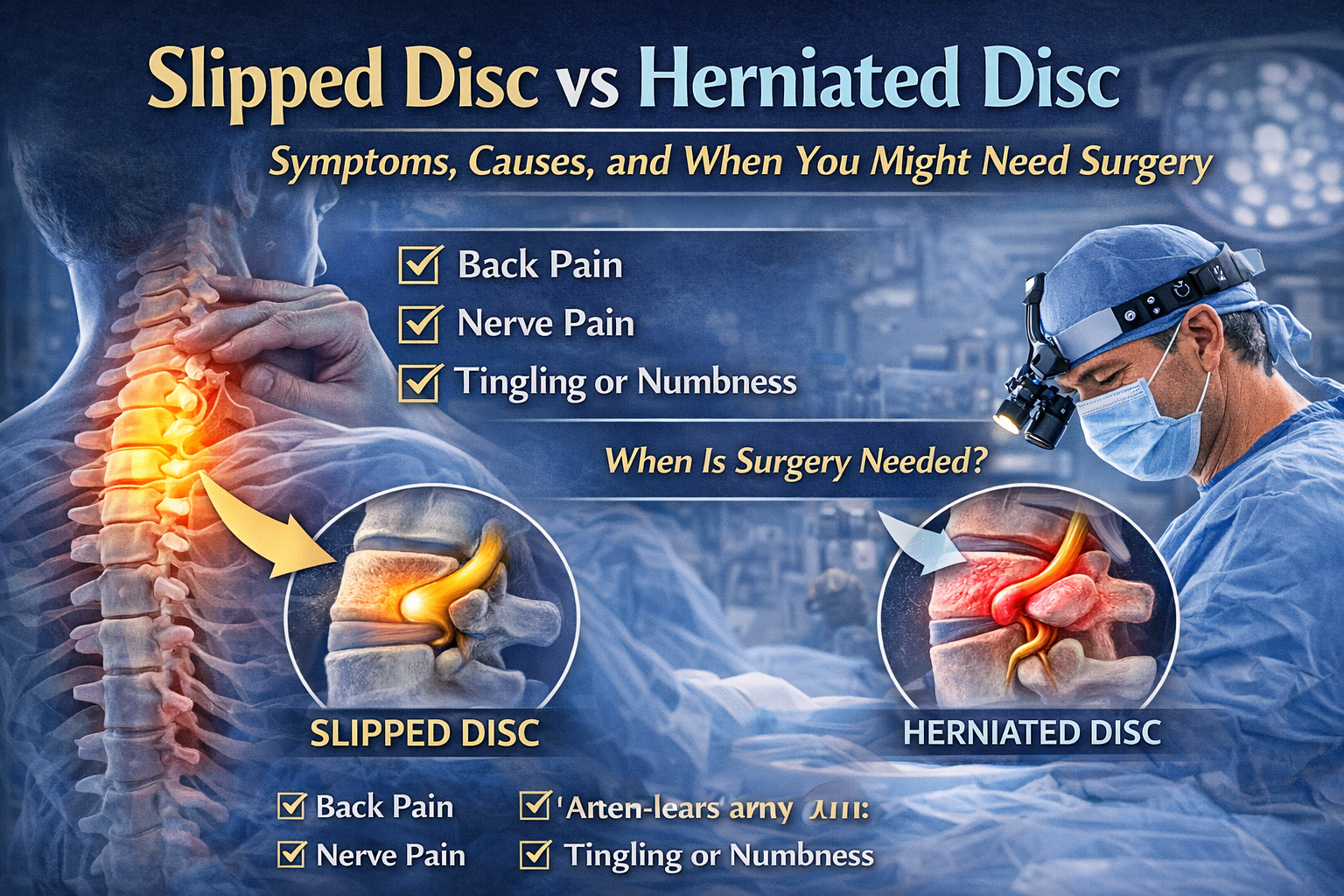 Slipped Disc vs Herniated Disc: Symptoms, Causes, and When You Might ...